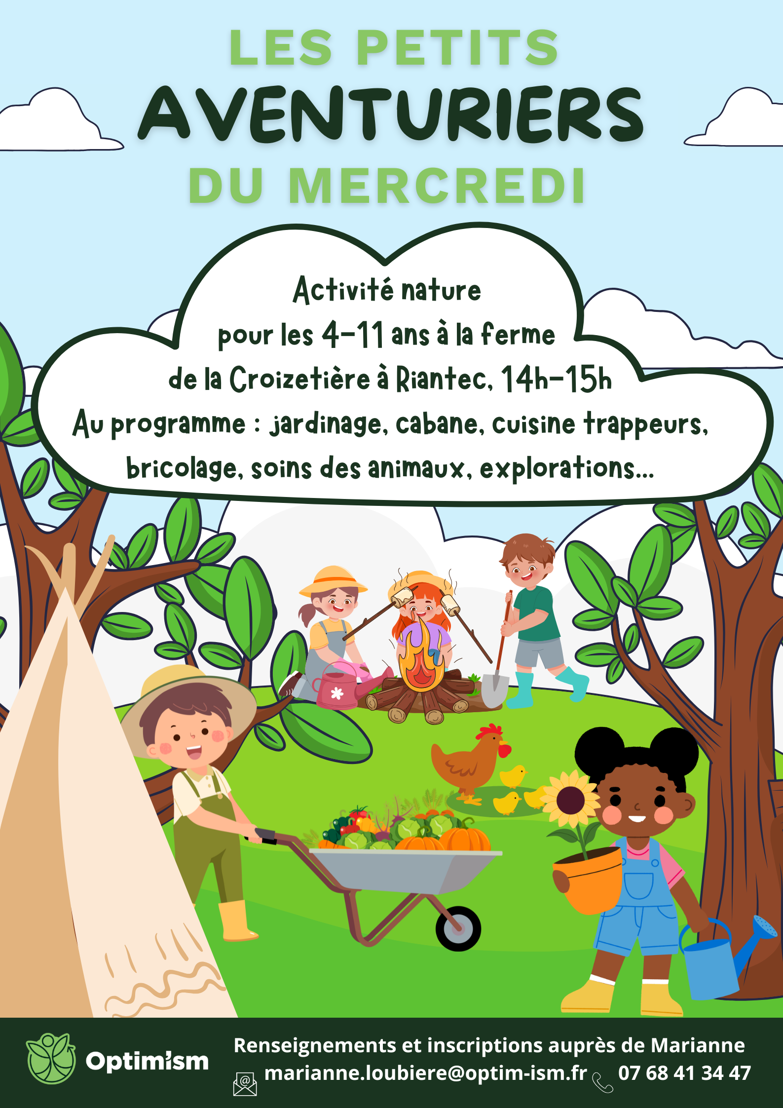 Les petits aventuriers se retrouvent le mercredi à Riantec ! - Optim'ism